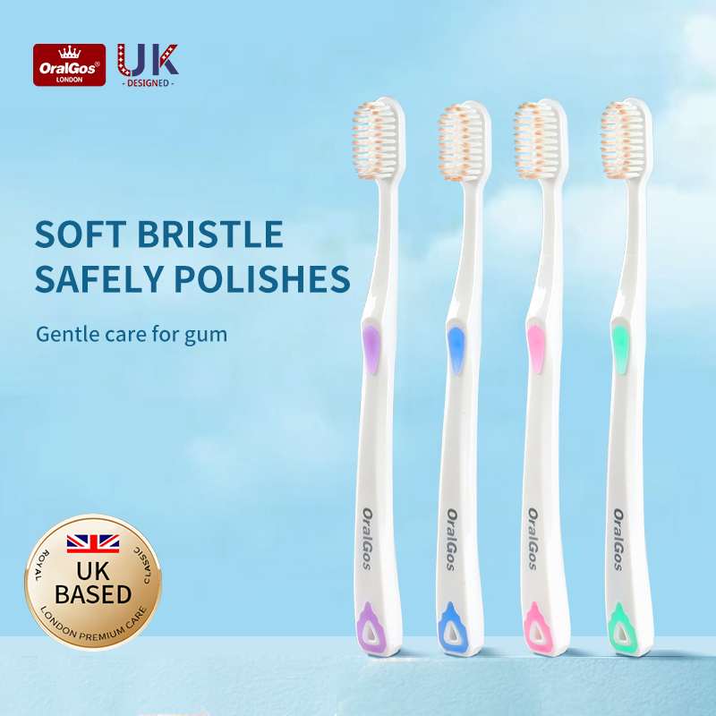 UK Adult Toothbrush Soft Gums Care Toothbrushes - Oralgos