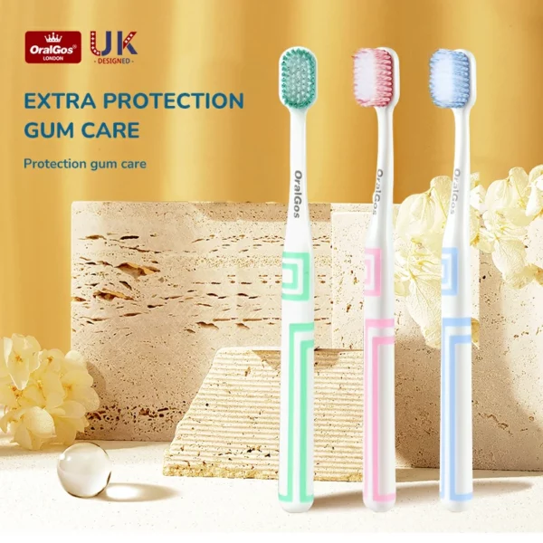 Tapered Bristles Gum Care Toothbrush for Sensitive Teeth - Oralgos