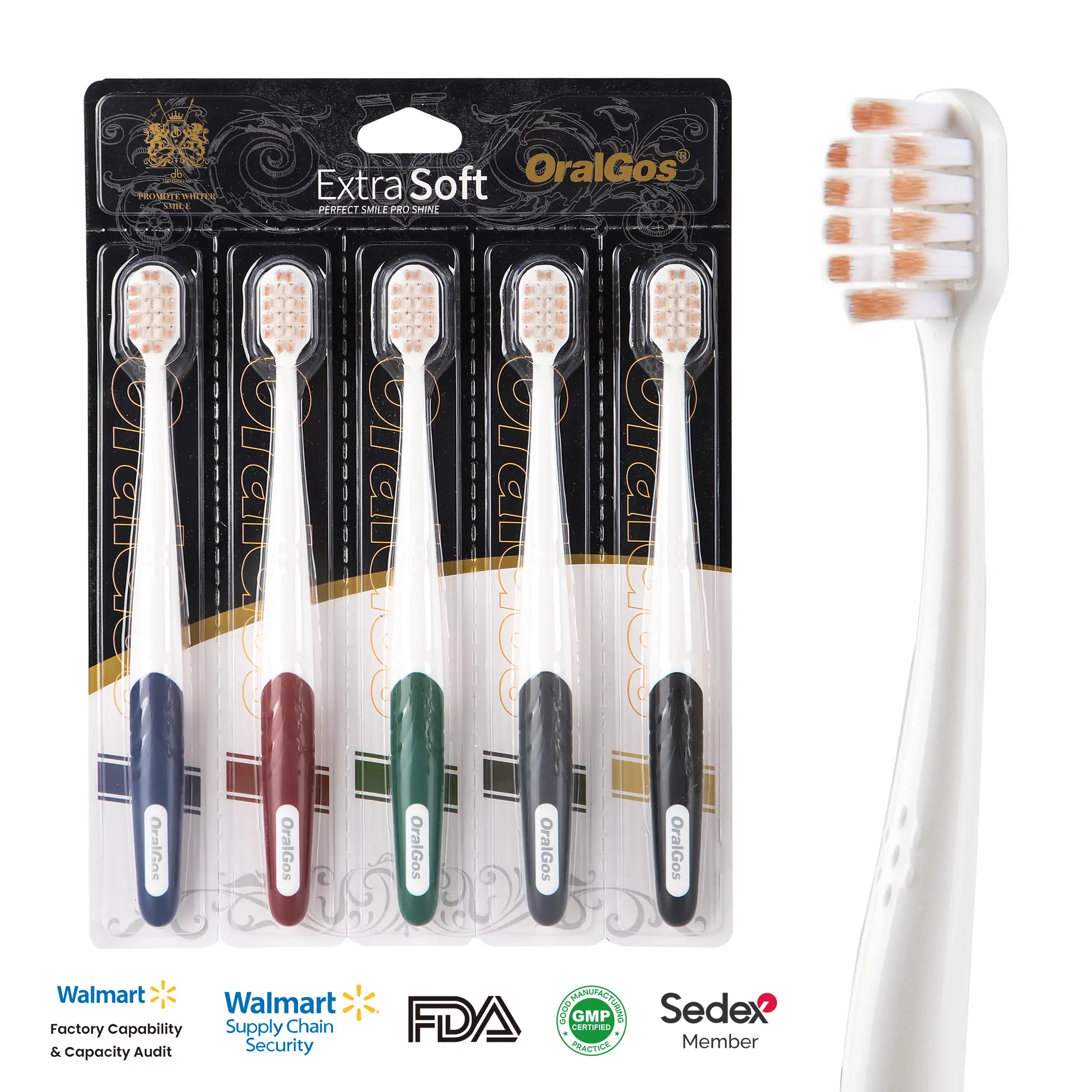 OralGos DB092 Wide Head Toothbrush - Oralgos