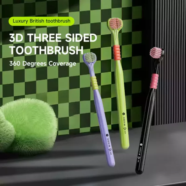 360° Triple-Sided Toothbrush |modern design toothbrush - Oralgos