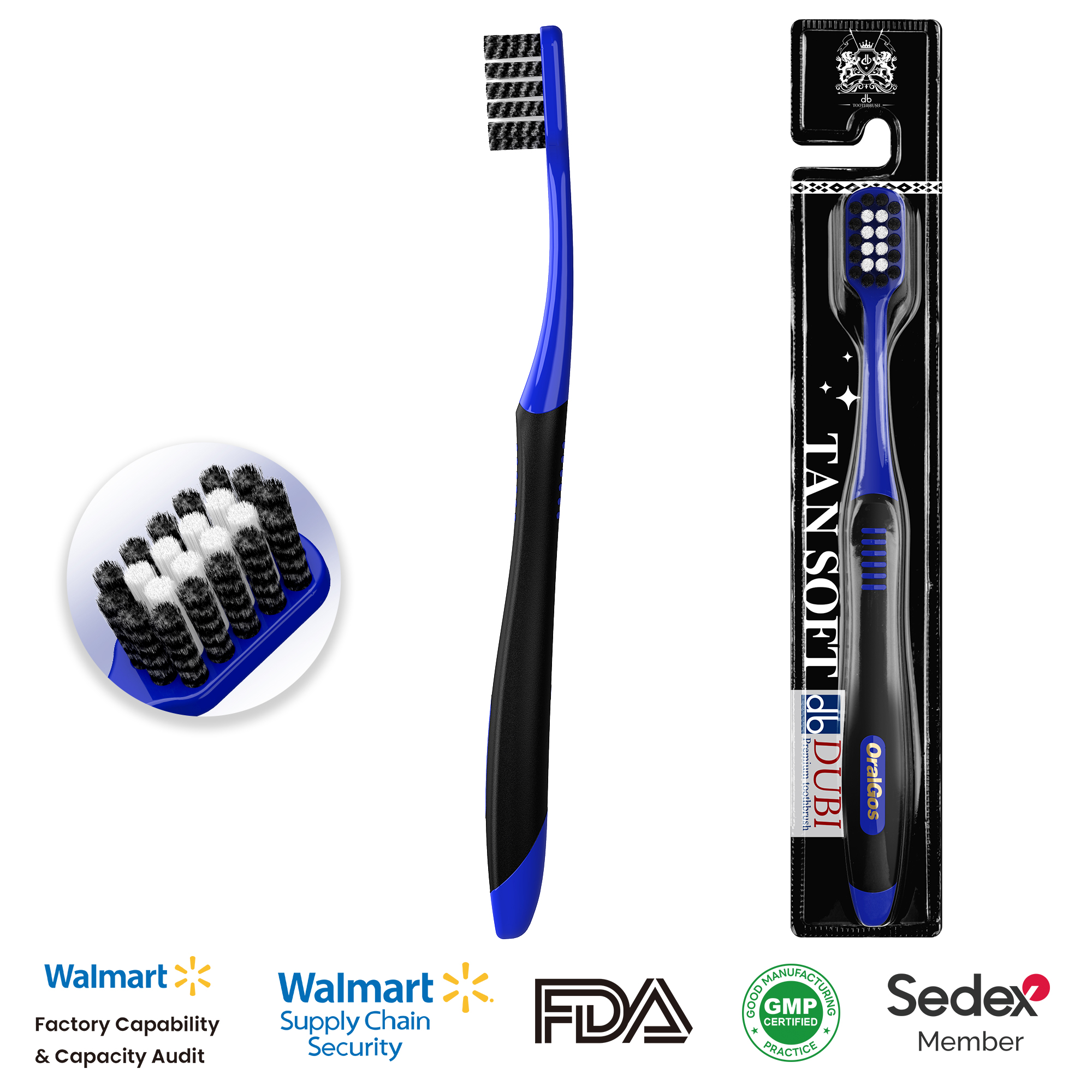 OralGos DB007 Ultra-Soft Toothbrush for Adults | DUBI Series