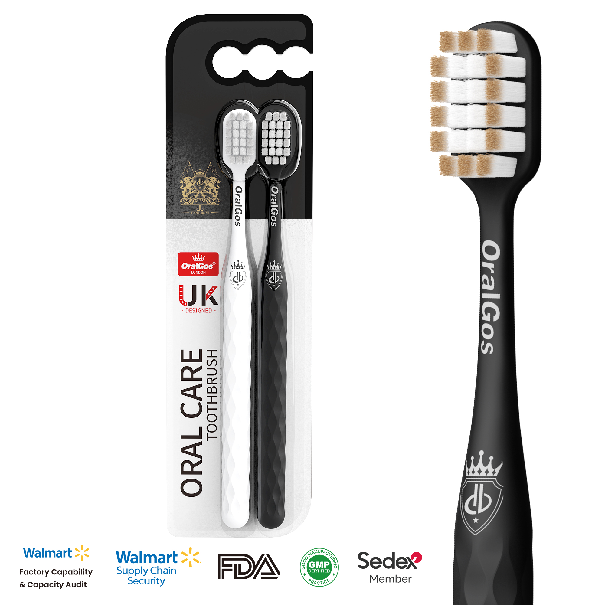 OralGos DB-XA007 Toothbrush: Ultra-Soft Bristles