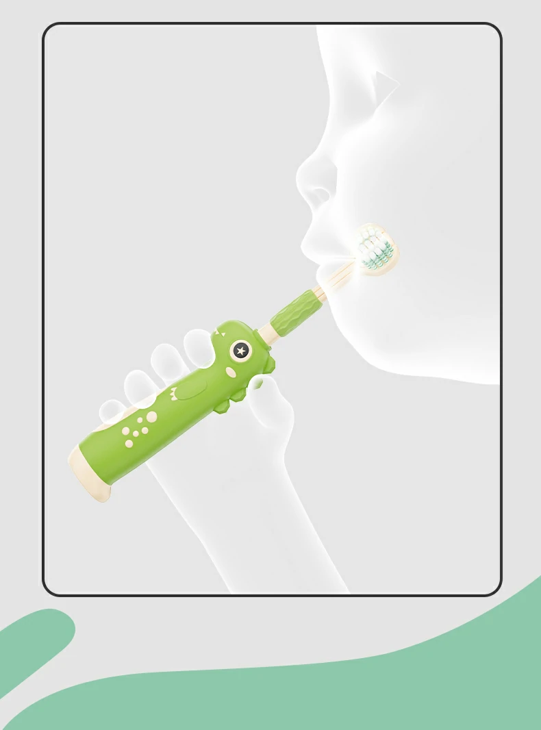 Dinosaur-Shape Toothbrush | Eco & Nontoxic Design for Kids
