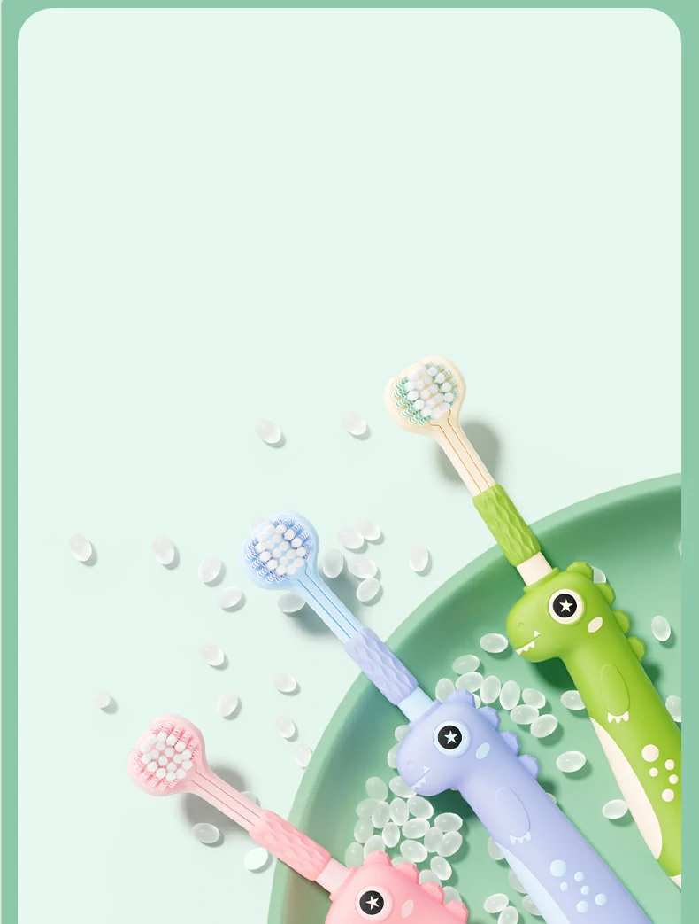 Dinosaur-Shape Toothbrush | Eco & Nontoxic Design for Kids