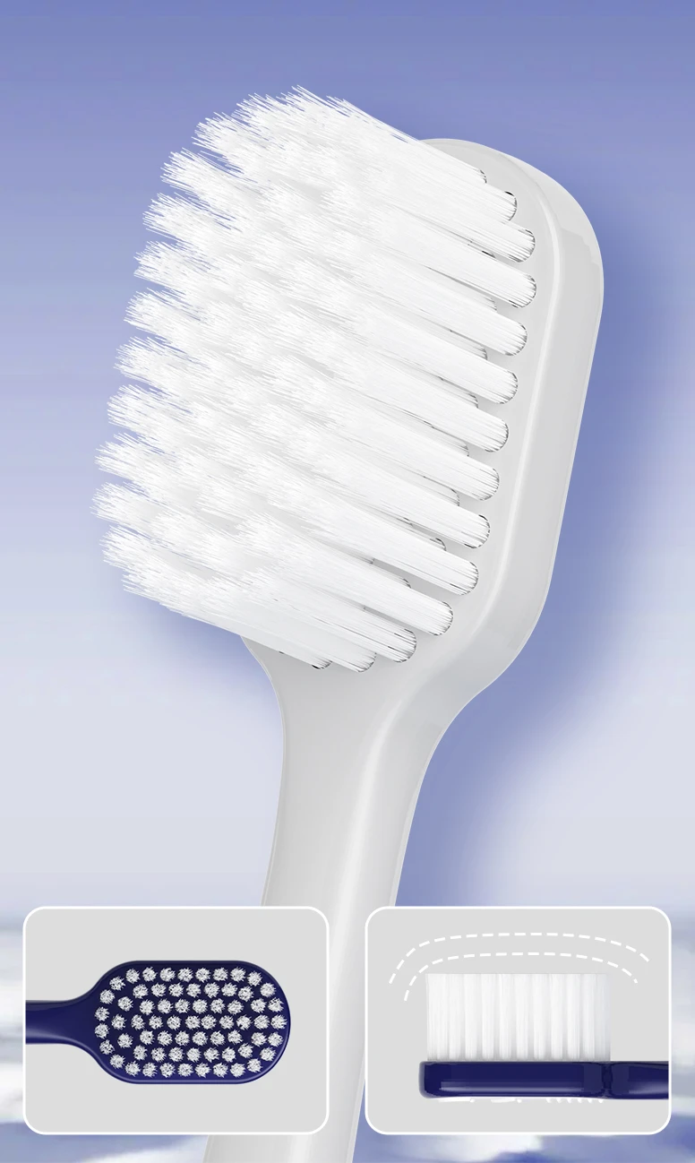 High-Density Soft Rounded Toothbrush | Gentle Cleaning