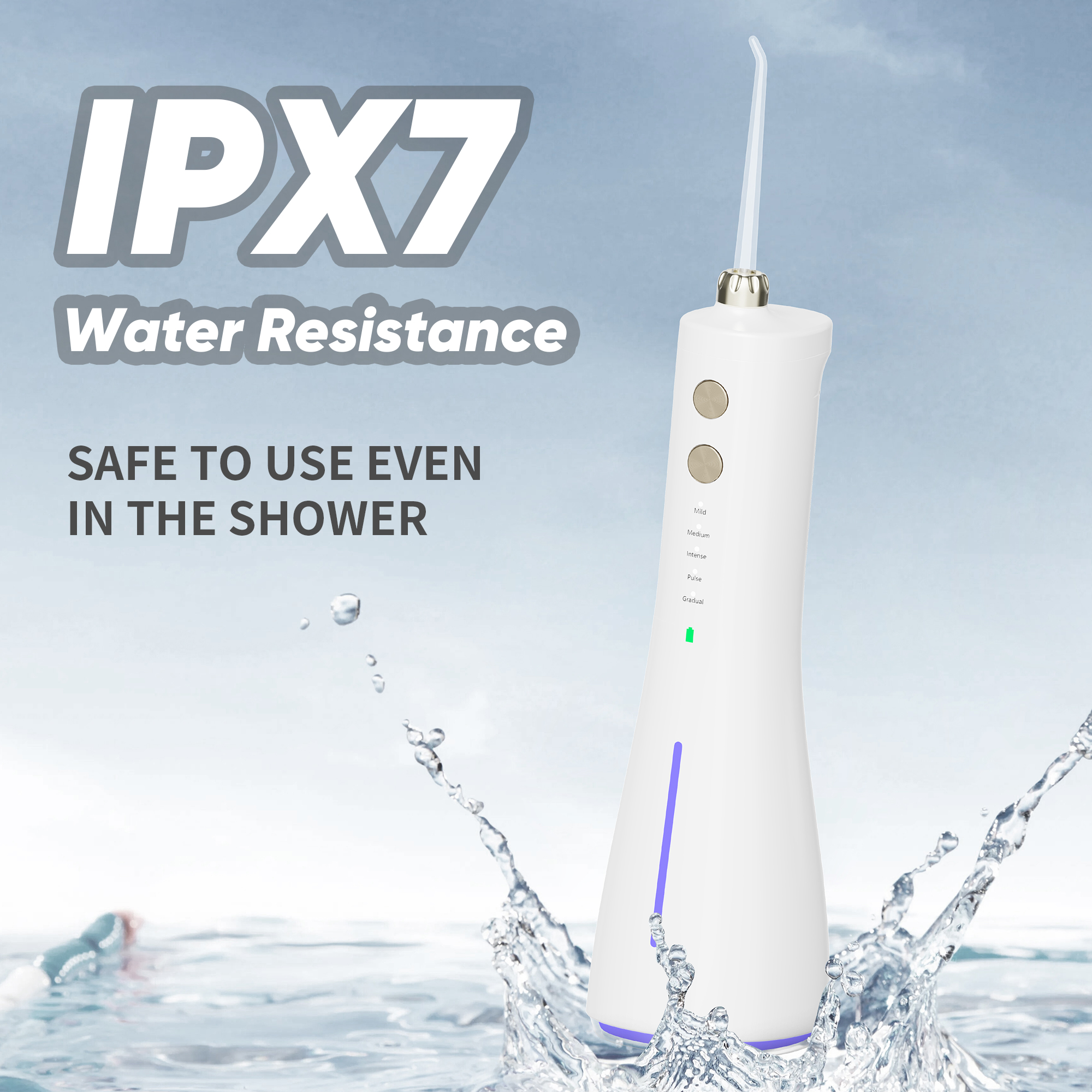 Portable Cordless Water Flosser with UV & 5 Modes