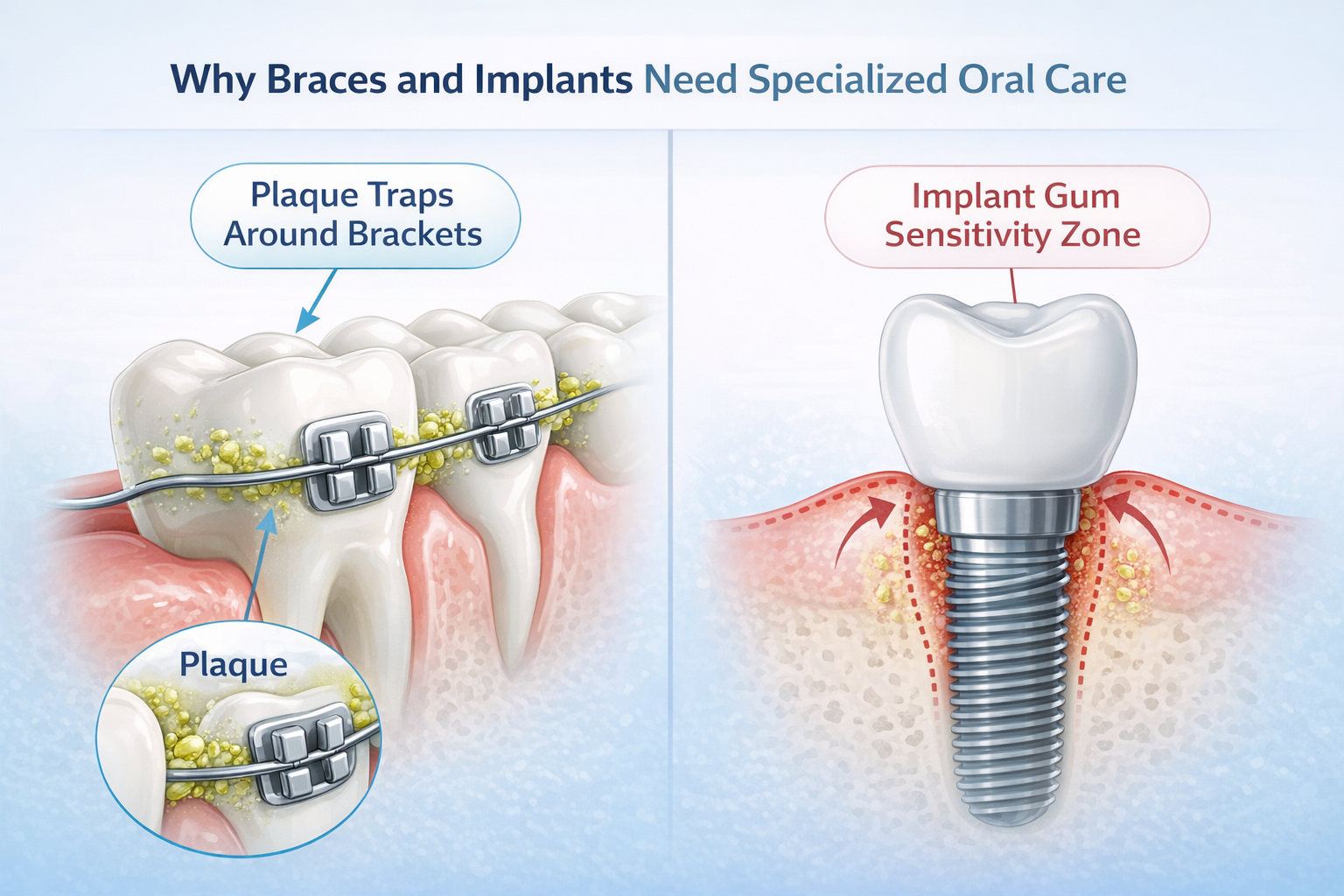 Oral Care Routine for Braces & Implants Patients